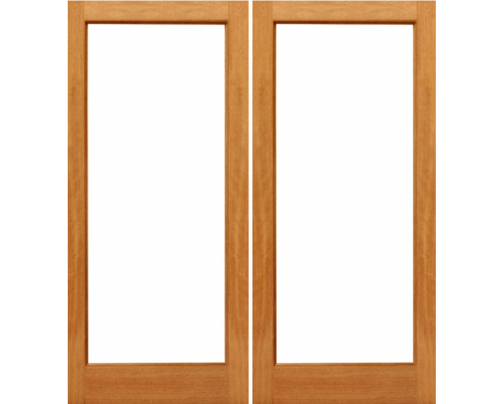 1 Lite Full View Mahogany Exterior Door with Clear Glass – SimpliDoor